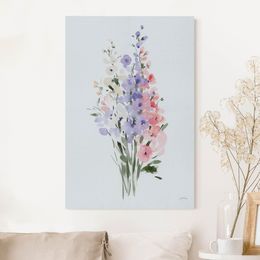 Bilderwelten Akustikbild Blumen bunt Abstrakt Schallschutzbild - Fr&uuml;hlingsstrau&szlig; - Wandbild Wohnzimmer Schlafzimmer