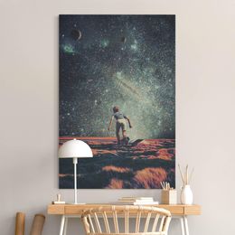 Bilderwelten Akustikbild originell bunt Fotomontage Schallschutzbild - Galaktische Nostalgie - Wandbild Wohnzimmer Schlafzimmer