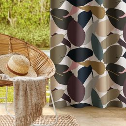 Bilderwelten Outdoor Vorhang nach Ma&szlig; blickdicht bunt Sonnenschutz Tropisch mit &Ouml;sen - Modern Tropical Muster - wetterfest Balkon Pergola