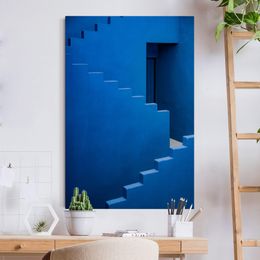 Bilderwelten Akustikbild Blaue Architektur