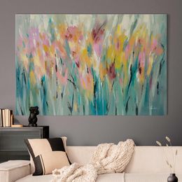 Bilderwelten Akustikbild originell gr&uuml;n Abstrakt Schallschutzbild - Sommer im Garten - Wandbild Wohnzimmer Schlafzimmer