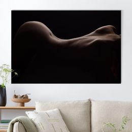 Bilderwelten Akustikbild Portrait schwarz Motiv Schallschutzbild - Rundungen - Erotik Wohnzimmer Schlafzimmer