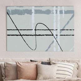 Bilderwelten Akustikbild originell pastell Abstrakt Schallschutzbild - Abstraktes Kariertes Muster - Wandbild Wohnzimmer Schlafzimmer