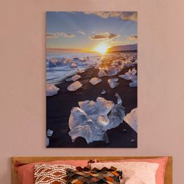 Akustikbild Eisbrocken am Strand Island