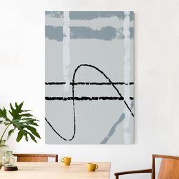 Bilderwelten Akustikbild originell pastell Abstrakt Schallschutzbild - Abstraktes Kariertes Muster - Wandbild Wohnzimmer Schlafzimmer