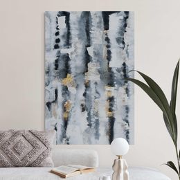 Bilderwelten Akustikbild originell gold Abstrakt Aquarell - Abstraktes Aquarell mit Gold - Wandbild Wohnzimmer Schlafzimmer