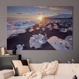 Akustikbild Eisbrocken am Strand Island