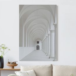 Bilderwelten Akustikbild Stadt weiss Motiv Schallschutzbild - Arkaden - Architektur Wohnzimmer Schlafzimmer