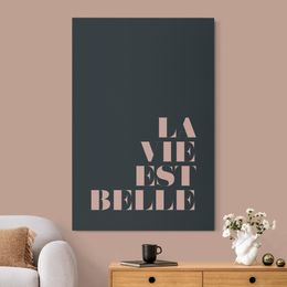 Akustikbild La Vie est Belle Spruch