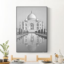 Akustik-Wechselbild Taj Mahal mit Garten