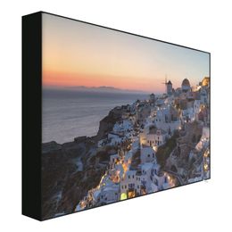 Bilderwelten Akustik-Wechselbild Santorini bei Nacht