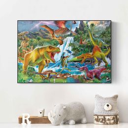 Akustik-Wechselbild Dinosaurier im Urzeitgewitter