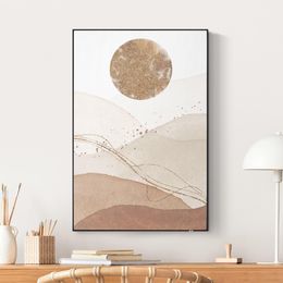 Akustik-Wechselbild Aquarell Landschaft Sonnensturm