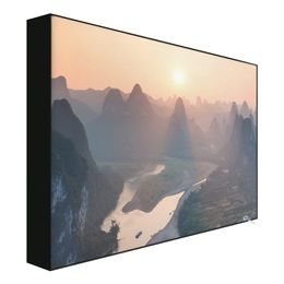 Bilderwelten Akustik-Wechselbild Sonnenaufgang in Berglandschaft