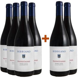 Tenuta di Bibbiano 4+2 Paket Passotasso Rosso Toscana IGP Sangiovese 2024 Trocken - Toskana &ndash; Probierpaket Vino Generico