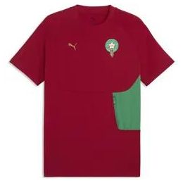 T-Shirt Puma "Marokko PumaTECH T-Shirt mit Tasche Herren", Damen, Gr. L, schwarz crimson victory gold rot beige, Obermaterial: 35% Baumwolle, 65% Polyester. Rippe: 30% Polyester, 70% Baumwolle. Aufgesetzte Tasche: 100% Elastomultiester, clean, regular fit, Rundhals, Shirts T-Shirt