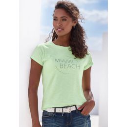 Vivance Damen T-Shirt, lime bedruckt, lime uni, Gr&ouml;&szlig;e 40/42