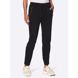 WITT Damen Bengalinhose mit elastischen B&uuml;ndchen, schwarz, Gr&ouml;&szlig;e 28
