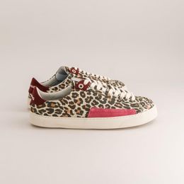 Fleeters Peach Leopard & Borgona Schuhe Damen bunt