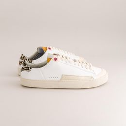 Fleeters Peach Leopard Schuhe Damen wei&szlig;