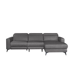 U.N.O uno Ecksofa mit Relaxfunktion Taku grau Ma&szlig;e (cm): B: 268 H: 81 T: 169.0 Sofas > Sofas nach Material > Ledersofas &raquo; Sofa DE