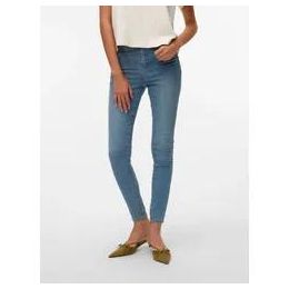 V&eacute;ro Moda High-waist-Jeans VERO MODA "VMSOPHIA", Damen, Gr. XL (42), L&auml;nge 32, blau (light blau denim), Denim/Jeans, Obermaterial: 85% Baumwolle, 13% Polyester, 2% Elasthan, skinny fit, Jeans High-Waist-Jeans