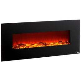 Xora Elektrokamin, Schwarz, Metall, Kunststoff, Glas, 128x55x14 cm, Fernbedienung, Flammeneffekt separat schaltbar, &Uuml;berhitzungsschutz, Thermostat, Dimmer, Freizeit, Heizen & K&uuml;hlen, Elektrokamine
