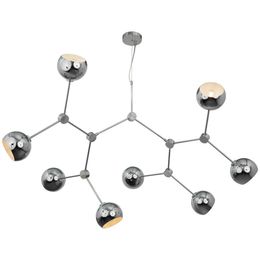 Novel H&auml;ngeleuchte, Chrom, Metall, Wellen,Wellen, Blume,Blume, 110x159x148 cm, RoHS, ISO 9001, Bsci, CE, h&ouml;henverstellbar, verstellbare Arme, Lampen & Leuchten, Innenbeleuchtung, H&auml;ngelampen, Pendelleuchten