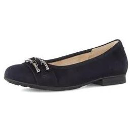 Ballerina Gabor "Eleganter Ballerina", Damen, Gr. 38, blau, Schuhe Ballerina
