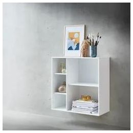 B&uuml;cherregal HAMMEL FURNITURE "Mistral KUBUS Wandregal &ndash; hochwertig & flexibel. langlebig", wei&szlig;, B:69cm H:69cm T:32,5cm, Holzwerkstoff, Massivholz, Regale, B&uuml;cherregal, Modernes Designregal &ndash; stehend oder h&auml;ngend &ndash; T:32,5 cm