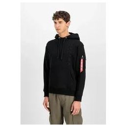 Hoodie Alpha Industries "Embroidery Hoodie", Herren, Gr. XXL, schwarz, Obermaterial: 80% Baumwolle, 20% Polyester, regular fit, Sweatshirts Hoodie