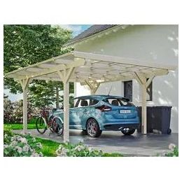 Skan Holz Einzelcarport SKANHOLZ "Odenwald", beige (natur), B/H/T: 220cm x, Carports