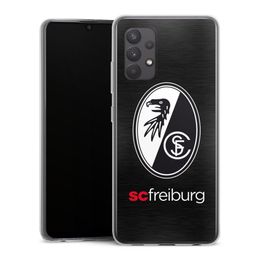 DeinDesign Galaxy A32 4G Handy Silikon H&uuml;lle Case transparent Handyh&uuml;lle Scratch Official Licensed Product Sc Freiburg Silikon Case