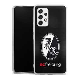 DeinDesign Galaxy A53 5G Handy Silikon H&uuml;lle Case transparent Handyh&uuml;lle Scratch Sc Freiburg Official Licensed Product Silikon Case