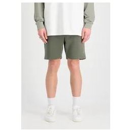 Shorts Alpha Industries "Alpha Puff Print Short", Herren, Gr. XXL, Normalgr&ouml;&szlig;en, gr&uuml;n (schwarz olive), Obermaterial: 80% Baumwolle, 20% Polyester, Hosen Shorts