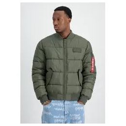 Bomberjacke Alpha Industries "MA-1 Puffer Bomber", Herren, Gr. L, gr&uuml;n (schwarz olive), Obermaterial: 100% Polyester; Futter: 100% Polyester; F&uuml;llung: 100% Polyester, Jacken Bomberjacke