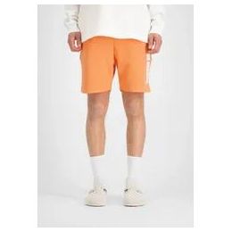 Shorts Alpha Industries "Alpha Puff Print Short", Herren, Gr. XS, Normalgr&ouml;&szlig;en, orange (tangerine), Obermaterial: 80% Baumwolle, 20% Polyester, Hosen Shorts