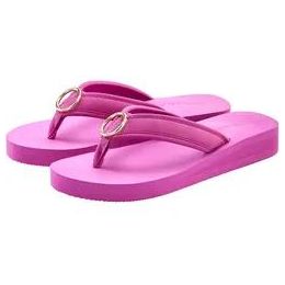 Badezehentrenner Lascana "Sandale, Badeschuh, Pantolette, Badelatsche, Flip Flop, Sommerschuh", Damen, Gr. 44, pink, Obermaterial: 100% Textilmaterial. Decksohle: 100% Synthetik. Laufsohle: 100% Synthetik, unifarben, Schuhe Zehentrenner Dianette, Zehentrenner mit Ringapplikation "Italy" VEGAN