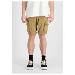 Shorts Alpha Industries "Crew Short", Herren, Gr. 30, Normalgr&ouml;&szlig;en, gr&uuml;n (khaki), Obermaterial: 98% Baumwolle, 2% Elastan; Futter: 100% Baumwolle, Hosen Shorts