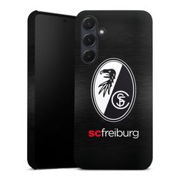 DeinDesign Galaxy A55 5G Handy Premium Case Smartphone Handyh&uuml;lle Schutzh&uuml;lle gl&auml;nzend Scratch Official Licensed Product Sc Freiburg Premium Case
