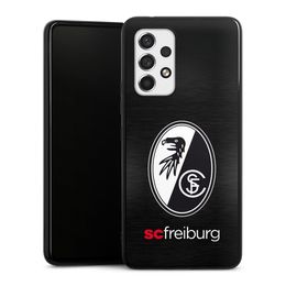 DeinDesign Galaxy A53 5G Handy Silikon H&uuml;lle Case schwarz Handyh&uuml;lle Scratch Sc Freiburg Official Licensed Product
