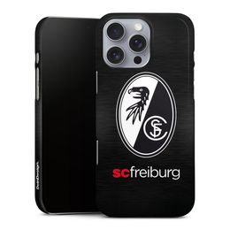 DeinDesign iPhone 16 Pro Max Handy Premium Case Smartphone Handyh&uuml;lle Schutzh&uuml;lle gl&auml;nzend Scratch Official Licensed Product Sc Freiburg Premium Case
