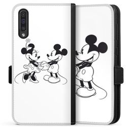 DeinDesign Galaxy A50 Handy Klapph&uuml;lle Handyh&uuml;lle aus Kunst Leder schwarz Flip Case Valentine'S Day Disney Sideflip mit Lasche