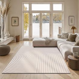 Teppich the carpet "Knight", beige, B:80cm H:12mm L:150cm, Polyester, Teppiche, Teppich, moderner Wohnzimmer Teppich elegant gl&auml;nzender Flor