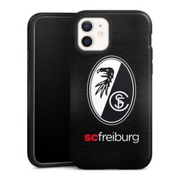 DeinDesign iPhone 12 mini Handy Panzer Handyh&uuml;lle robuste Outdoor H&uuml;lle Schutzh&uuml;lle gl&auml;nzend Scratch Official Licensed Product Sc Freiburg Tough Case