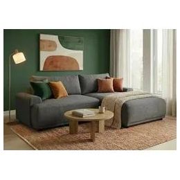 Ecksofa Trendmanufaktur "Fordon, Schlafsofa mit Bettkasten, Couch in L-Form, Breite 250 cm", grau (anthrazit), B:250cm H:82cm T:167cm, 100% Polyester, Sofas, Ecksofa, in Struktur fein LEO, haustierfreundlich, anthrazit, Recamiere rechts