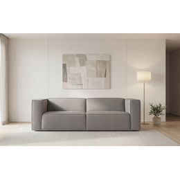 3-Sitzer OTTO HOME "Dalby", beige, B:228cm H:73cm T:93cm, 100% PES, Sofas, extra tiefe Sitzfl&auml;che, mit Kedernaht, angenehmer Sitzkomfort