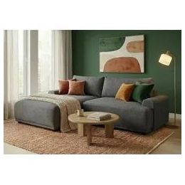 Ecksofa Trendmanufaktur "Fordon, Schlafsofa mit Bettkasten, Couch in L-Form, Breite 250 cm", grau (anthrazit), B:250cm H:82cm T:167cm, 100% Polyester, Sofas, Ecksofa, in Struktur fein LEO, haustierfreundlich, anthrazit, Recamiere links