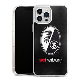 DeinDesign iPhone 13 Pro Max Handy Silikon H&uuml;lle Case transparent Handyh&uuml;lle Scratch Official Licensed Product Sc Freiburg Silikon Case