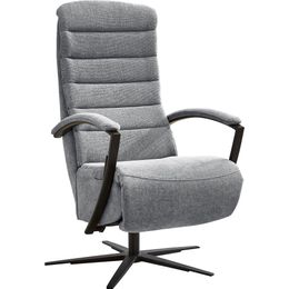 Relaxsessel DIE PLANBAR "ZE-RS20038 inkl. Relaxfunktion und Kopfteilverstellung", milan silber, B:66cm H:110cm T:83cm, 100% Polyester, Sessel, Relaxsessel, 360 drehbar, wahlweise mit Gasdruckverstellung